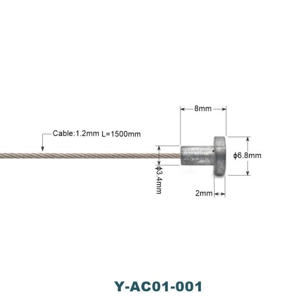 Quality Die Cast Stainless Steel Cable Assemblies With T End Heat Resistance for sale