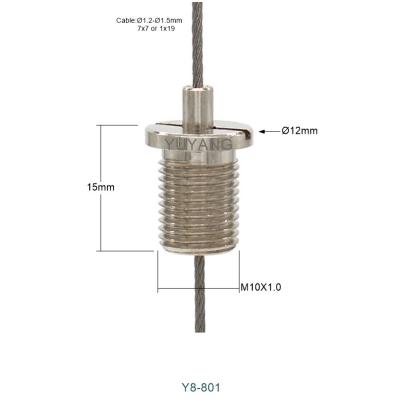 China Ajustable Length Suspension Cable Gripper Space Saving Bottom Exit Grippers Y8-801 For Hanging System for sale