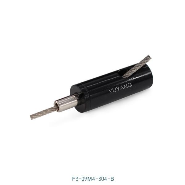 Quality Black Coated Side Exit Cable Gripper 1.5mm M4 Internal Thread Wire Cable for sale