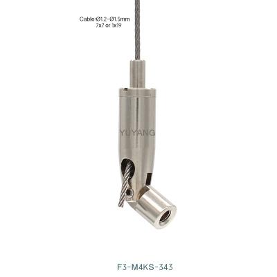 China M4 Internal Thread Wire Cable Gripper 180 Degree Movable Joint Gripper F3-343 for sale
