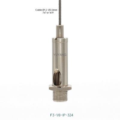 China 6mm Lighting Cable Fixed Gripper Nickel Plated For 2mm Suspended Wire F3-324 for sale