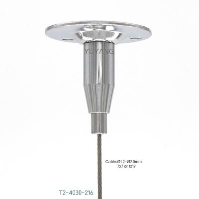 China Iron Suspension Cable Gripper Easy Installation 2mm Disc Shaped Ceiling Attachment Kit for sale