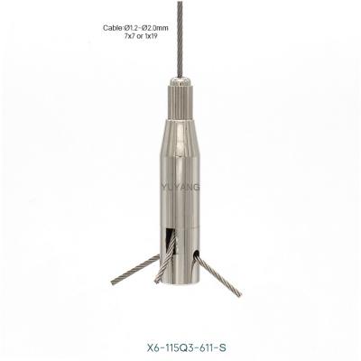 Κίνα Σφιγκτήρας συρματόσχοινου διαμέτρου 11,5mm, Αντιδιαβρωτικός, με έξοδο από κάτω, για κρεμαστά φώτα X6-611-S προς πώληση