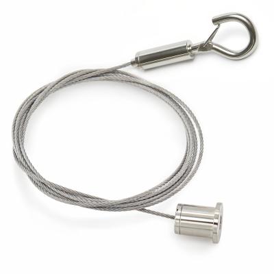 China Ceiling Mounting LED Panel Suspension Kit 1.5mm Stainless Steel Wire Rope Adjustable Hanging System for sale