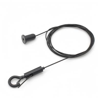 China Matte Black Cable Suspension Kits Wire Rope Hanging Kit For Sign Picture for sale