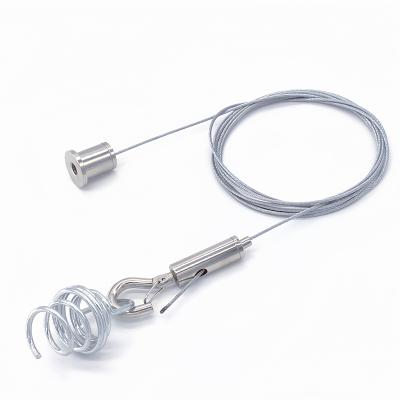 China Steel Cable Suspension Kits Ceiling Wire Hanging Kit With Spring For Acoustical System for sale