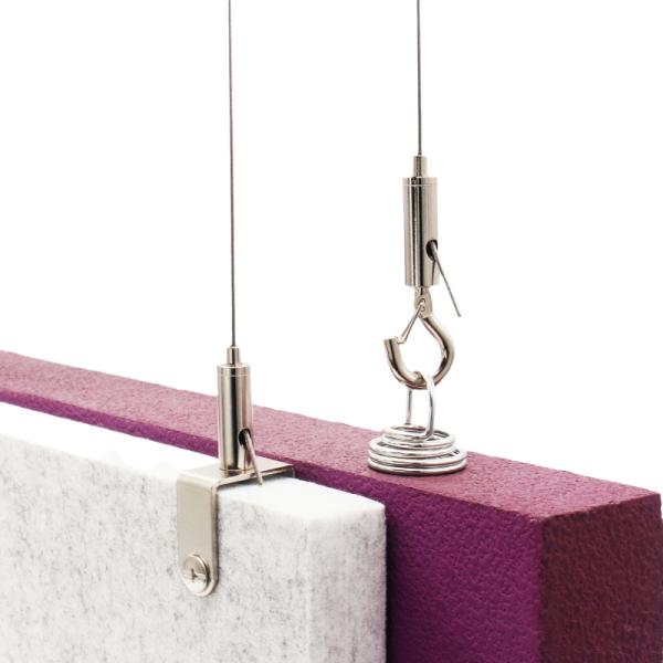 Quality Steel Cable Suspension Kits Ceiling Wire Hanging Kit With Spring For Acoustical for sale