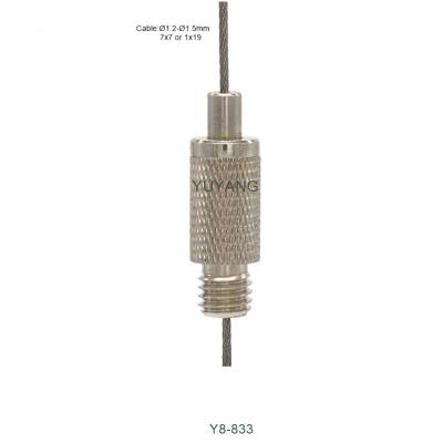 China Mesh Pattern Wire Rope Gripper Pressure Adjustable 9mm Diameter M8 Thread for sale