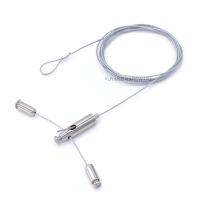 China Adjustable Cable Gripper Forked Cable Suspension Kit LED Light Ceiling Mount Cable Hanging Kit for sale