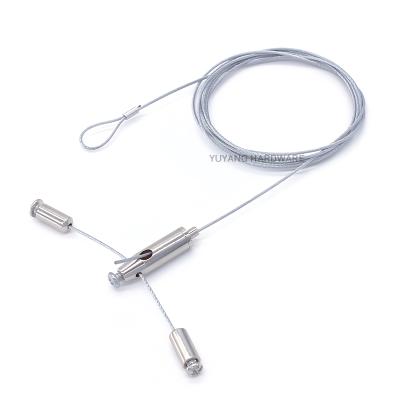 China Adjustable Cable Gripper Forked Cable Suspension Kit LED Light Ceiling Mount Cable Hanging Kit for sale
