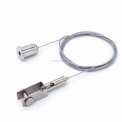 China OEM Universal Panel Cable Suspension Kit Sign, Acrylic Panel Picture Ceiling Hanging Wire Kit for sale