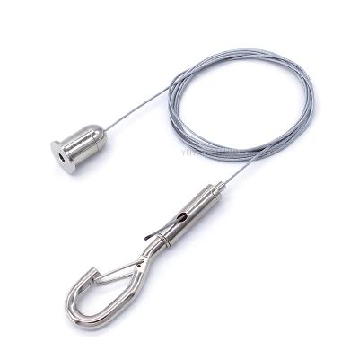China Adjustable Ceiling Hook Cable Suspension Kit Durable Steel Wire Hanging Kit With Hook Cable Gripper Hanging Wire Kit for sale