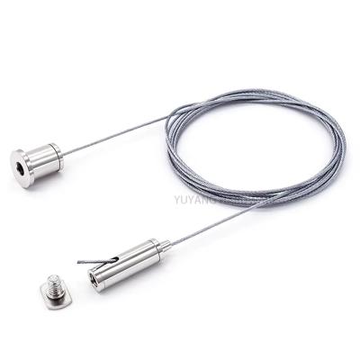 China Adjustable Rail Hanging System Custom Durable Nickel Wire Rope  Suspension Kit for Lighting for sale