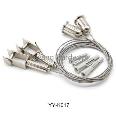 China Dongguan Custom Lighting Accessories Brass Adjustable Hook Cable Gripper for Cable Hanging Kit for sale