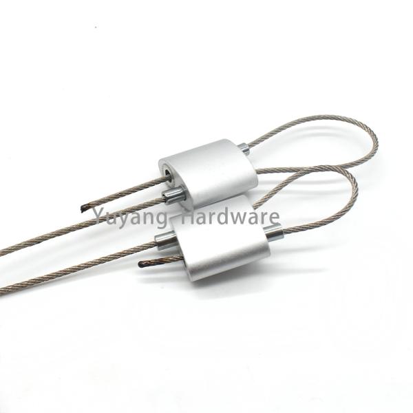 Quality Brass Wire Rope Clip Chrome Plated Cable Gripper Easy Install Wire Holder Lights Hanging Kit for sale