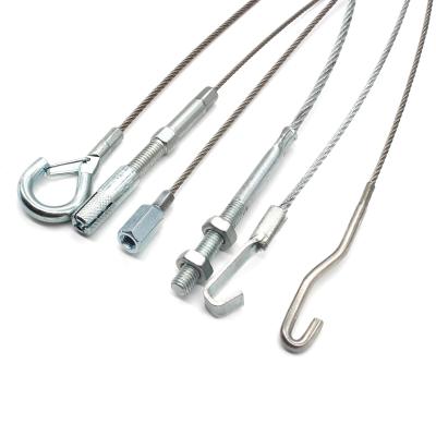 China Hot Sale Stainless Steel Wire Rope Sling Hook Cable Assembly With Loop for sale