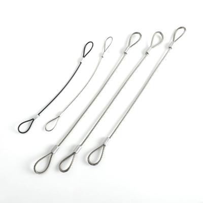 China Customized High Quality 316/304 Stainless Steel Wire Rope Sling Safety Cable Brake Cable Wire Rope Accessory with Hook Loop for sale