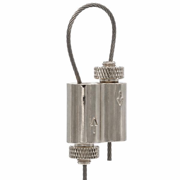 Quality Looping Grippers for Signage & Display Wire Hanging Hardware Cable Looping Gripper 1.0-1.5mm 30kg / 66lbs Polished Brass Closed Loop Wire Rope Clamp for sale