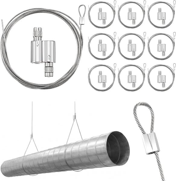 Quality Heavy Duty HVAC Hanging Kit High Breaking Load Wire Rope Suspension Set Air Handling Unit Ceiling Mount for sale