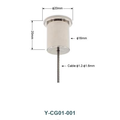 China Copper Ceiling Mounting Disc Attachment Gripper 1.2-2.0mm Cable for LED Lights Billboards for sale