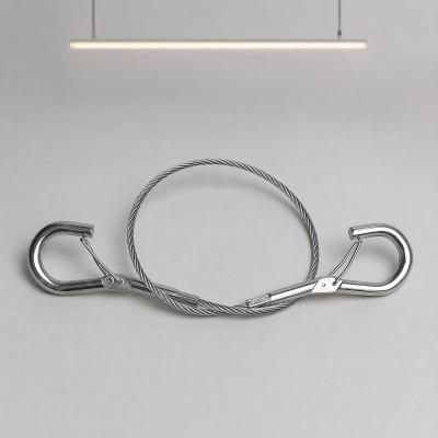 China LED Wire Rope Suspension Kit, Cable Gripper Buckle Ceiling Hanging Set for Modular Light for sale