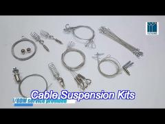 adjustable stainless steel suspension cable kit 2.0mm wire rope gripper system for chandelier