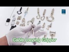 20x20mm heavy duty cable looping gripper 3000n break load 1.5mm wire rope clip hvac duct suspension