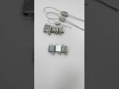 Dual Barrel Wire Rope Gripper Wire Suspension Set for Architectural Lighting and Retail Displays