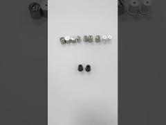 Black Round Cable End Stop Self Locking Cable Hanging Connector for Ceiling Lights and Sign Displays