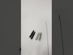 Black Slim Tube Cable Gripper Self Locking Wire Adjuster for Lighting and Retail Display Suspension