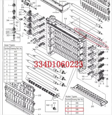 Cina 334D1060223B 334D1060223 per il rullo del minilab di frontiera 550/570 di FUJI in vendita