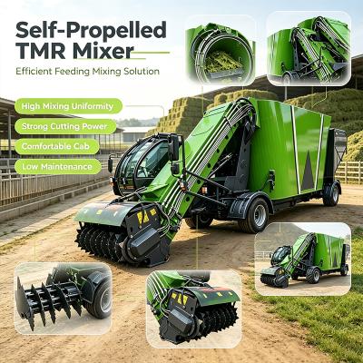 China All‑in‑One Self‑Propelled Silage Reclaimer TMR Mixer Spreader Wagon Complete Livestock Ration Processing Equipment for sale