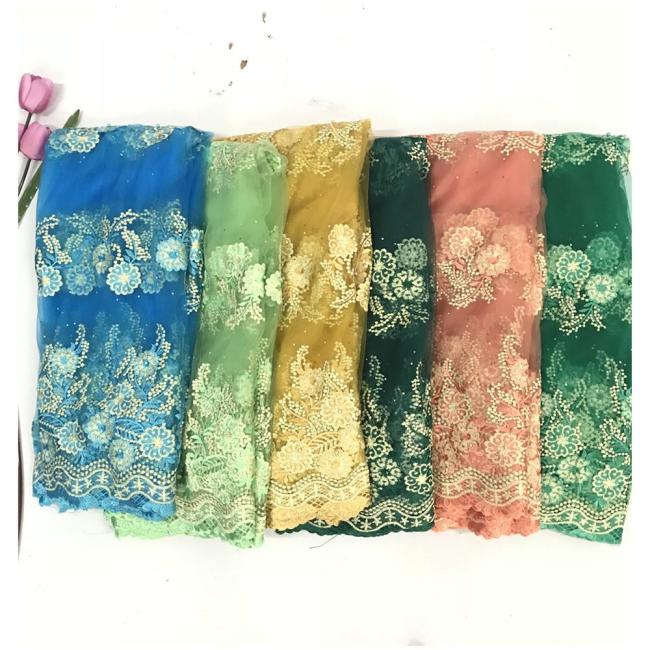 Hot selling embroidered tulle lace net lace african lace fabric