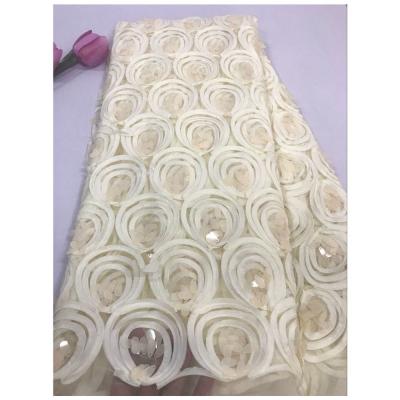 China Popular 3d flowers embroidery lace fabric french /african lace fabric for sale