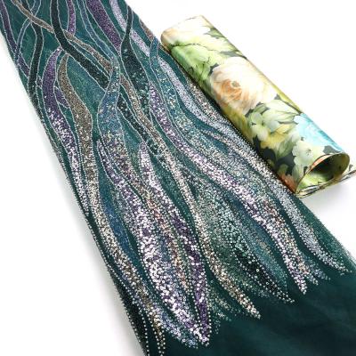 China Wholesale price bridal beaded lace fabric mesh african lace fabric for wedding dress embroidery french lace for party for sale
