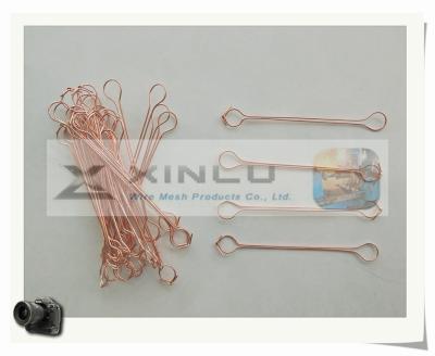China Copper Coated Double wire ties / Copper Double wire Bar tie wires / Double loop wire ties for sale