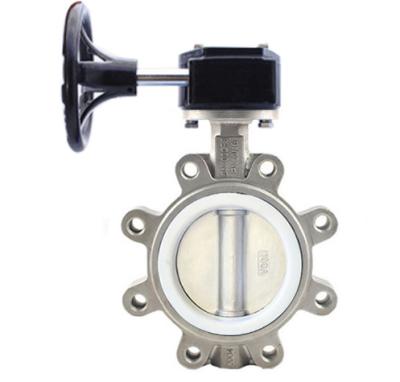 China Mirror Epdm Lined Dn10 Cast Iron Flange Butterfly Valve With Handle Lever for sale