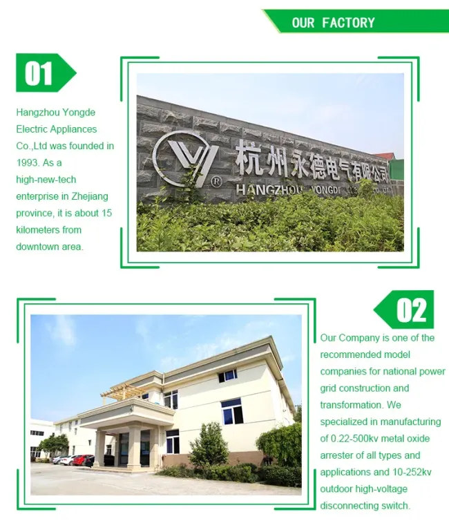 Composite Arrestor 10ka, 36kv for Substation - Front View