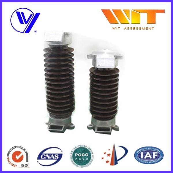 Quality Lightning Protection Electric Porcelain Surge Arrester With Insulating Bracket , Single Phase for sale