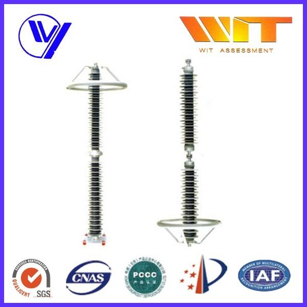 Quality HV Silicone Ceramic Housing Metal Oxide Lightning Protector for Power Distribution Substation for sale