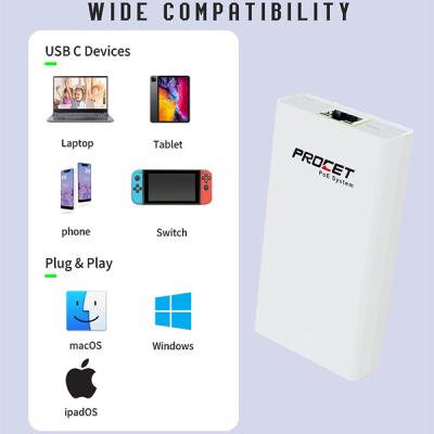 Cina PROCET Industrialized PoE Adapter With 100Mbps Output Speed in vendita