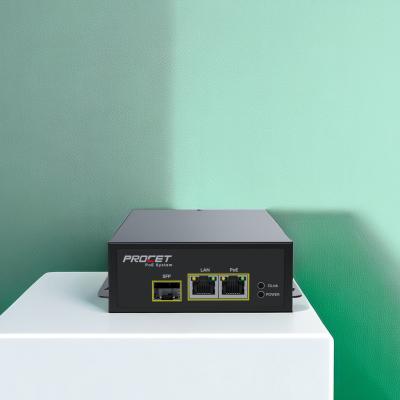 China Procet Gigabit Data Rates 1.36a Poe Media Converter Outdoor With Ieee802.3bt for sale
