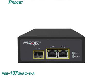 China 55 Volt 1360mA 75 Watt RJ45 SFP PoE Injector For Hikvision Ip Camera for sale
