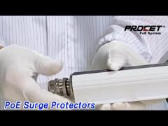 Ethernet PoE Surge Protectors 60W 10KV RJ45 Wall Mounted IP67 Single Port