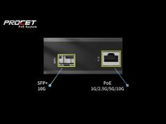 What is the highest fiber PoE converter PoE wattage?