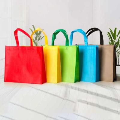 China Eco-Friendly Recyclable Tote Bags Reusable Fabric Shopping Bag PP Laminated Non-Woven Material Custom Printed Logo for Grocery for sale