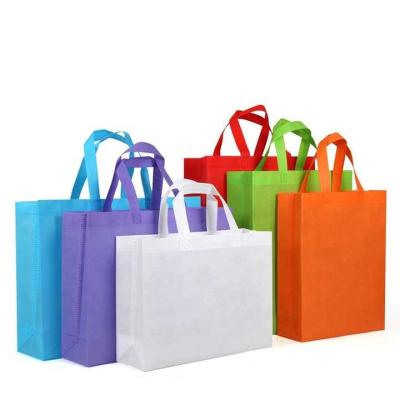 China Eco-Friendly Recyclable Tote Bags Reusable Fabric Shopping Bag PP Laminated Non-Woven Material Custom Printed Logo for Grocery for sale