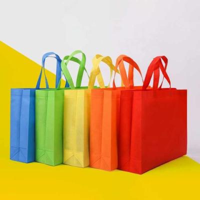 China Eco-Friendly Recyclable Tote Bags Reusable Fabric Shopping Bag PP Laminated Non-Woven Material Custom Printed Logo for Grocery for sale