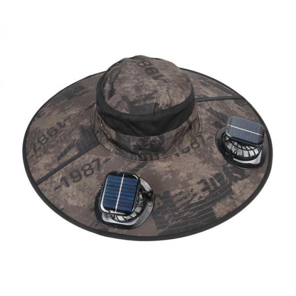 Quality Rechargeable Solar Fan Hat - Adjustable Wide Brim (60cm) Fishing Cap with Dual for sale