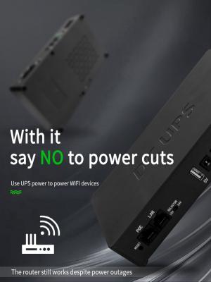 China Mini UPS Power Backup UPS Power Supply With Lithium Batteries For Wifi Router for sale